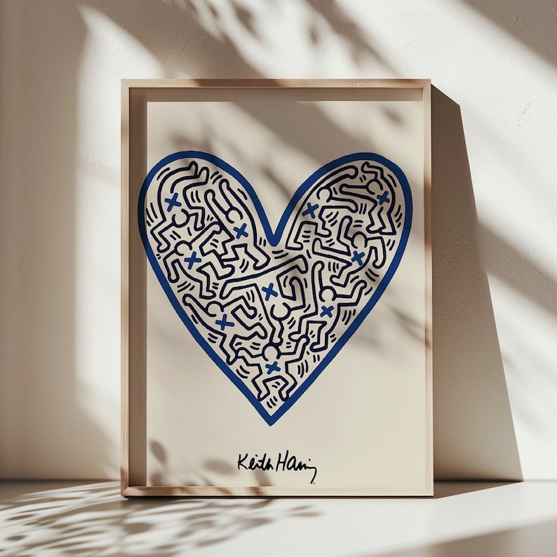 Set of 20 Blue Prints Bundle, Matisse Print Set, Kith Haring Posters ...