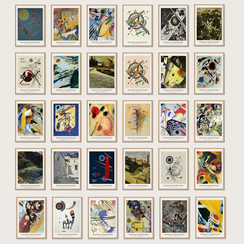 Wassily Kandinsky Print Collection - Set of 30 Wassily Kandinsky ...
