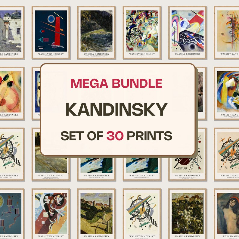 Wassily Kandinsky Print Collection - Set of 30 Wassily Kandinsky ...