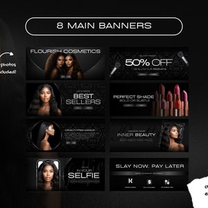 Cosmetics Web Banner Set | Premade Web Banners Templates | Cosmetics ...