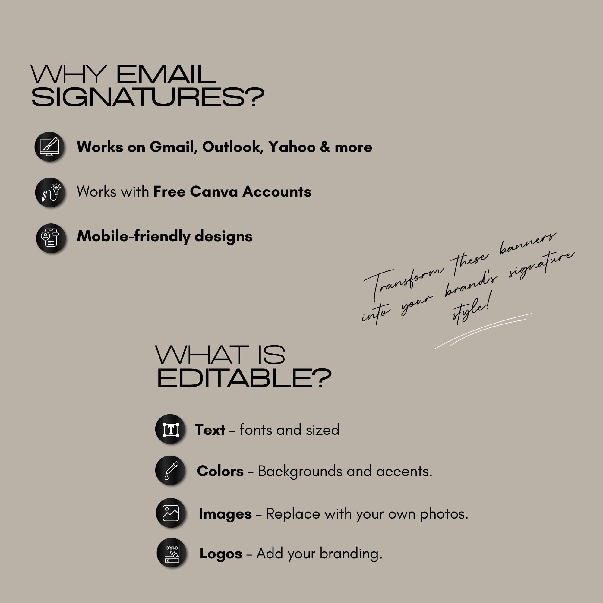 Professional Email Signature Template for Gmail and Outlook, Luxury ...