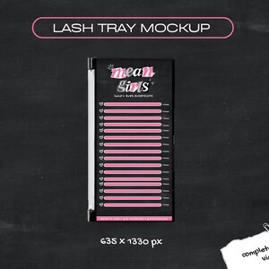 Editable Lash Tray Template | Lash Tech Supplies Design | Eyelash Tray ...