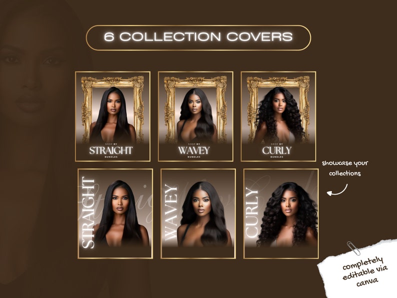 Shopify Wig Theme Bronze Gold, Luxury Hair Business Website, Premade ...