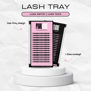 Lash Tray Template | Editable Eyelash Packaging Canva Design | Lash ...