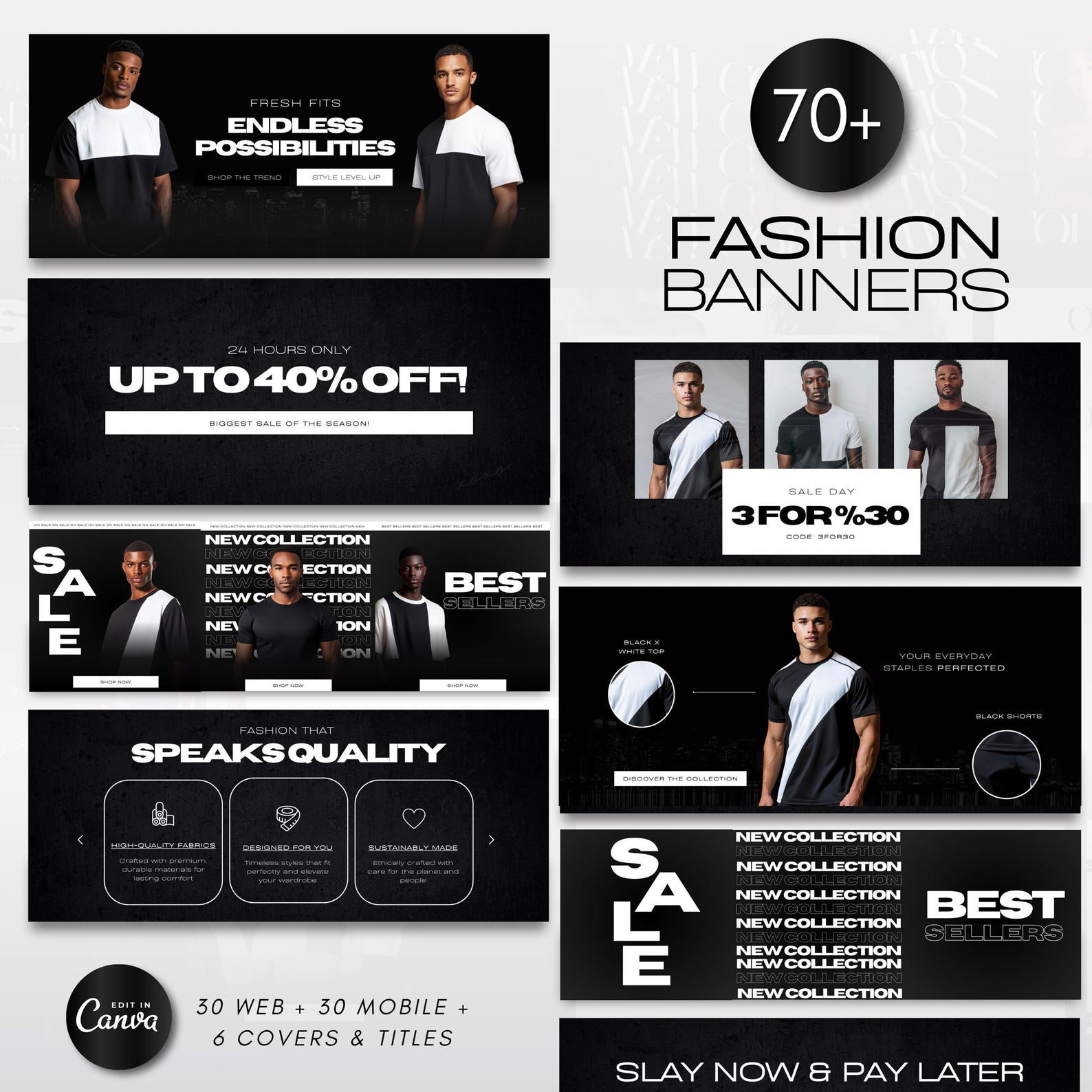 Men's Fashion Web Banners: 70+ Boutique & Streetwear Templates (canva ...