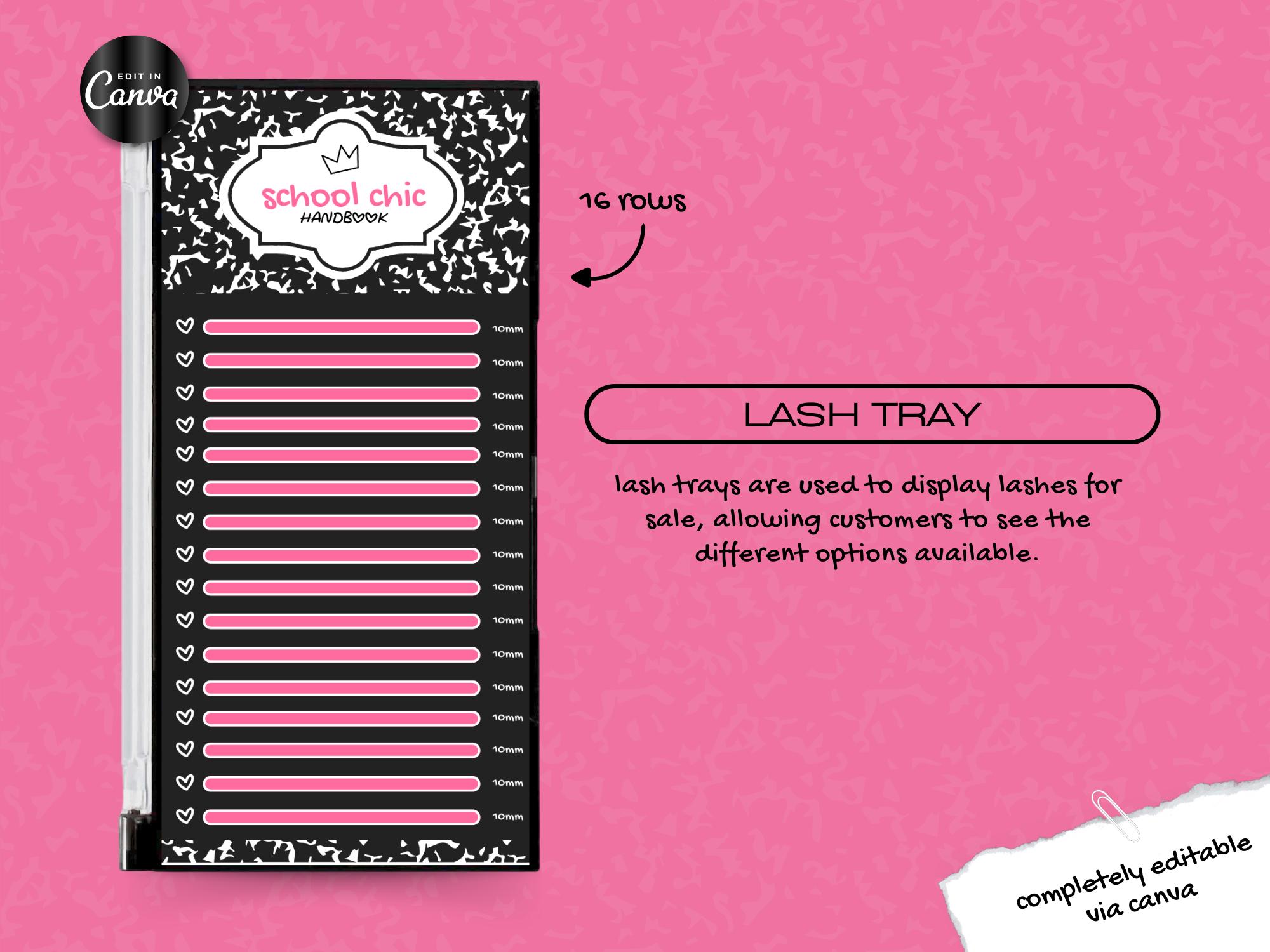 Lash Tray | Lash Tech Template | Lash Tray Template | Lash Try Mockup ...