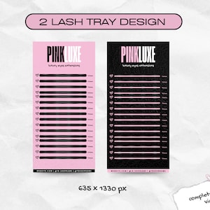 Editable Lash Tray Template | Lash Tech Branding | Eyelash Packaging ...