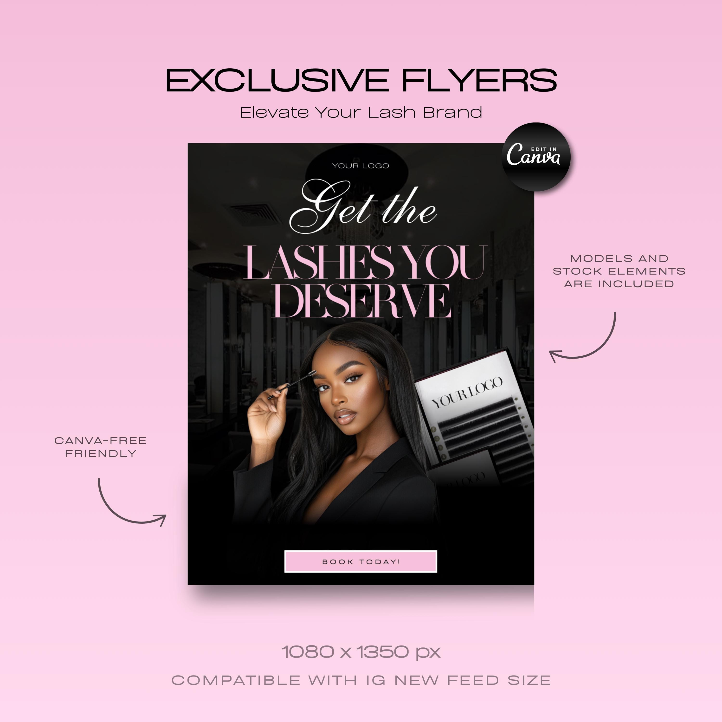 40 Lash Tech IG Flyers Pack | Lash Tech Branding Kit | Eyelash ...