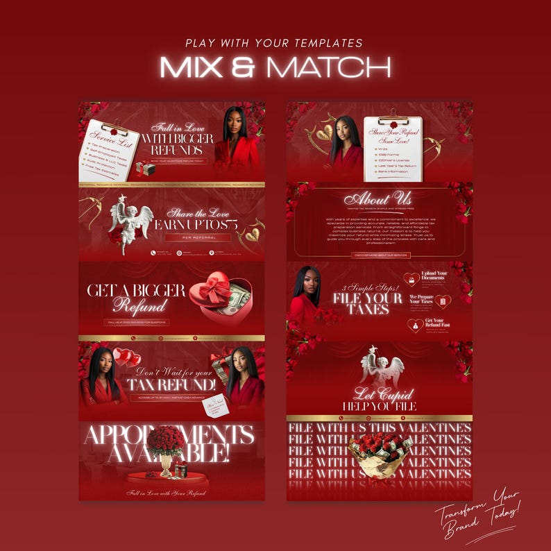 60 Valentine Tax Prep Banners | Accountant Templates | Corporate ...