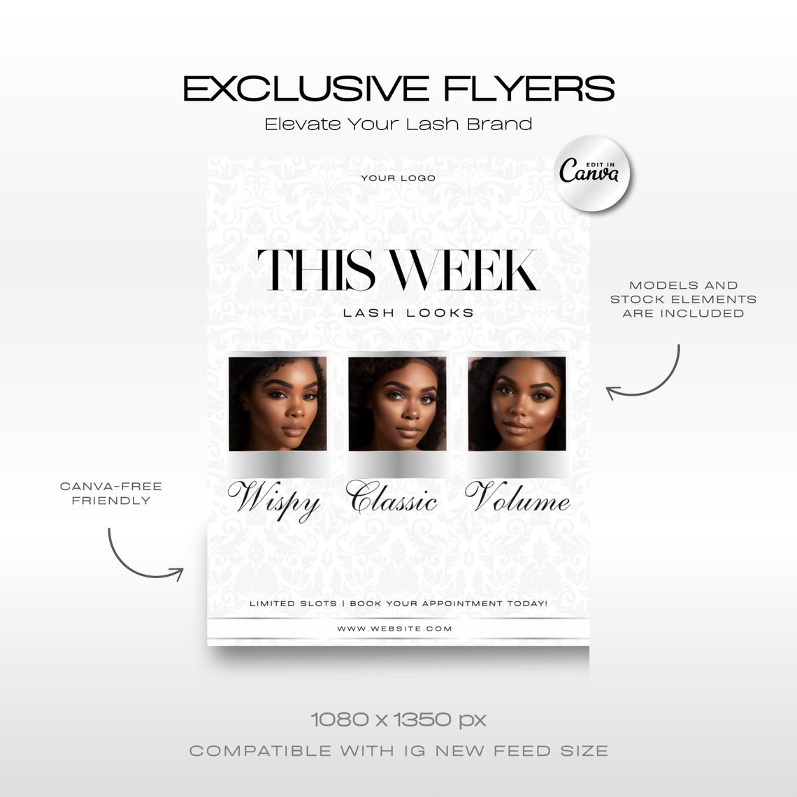 Lash Tech Flyers: 40 Canva Templates for Lash Artists (digital Download ...