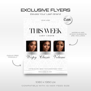 Lash Tech Flyers: 40 Canva Templates for Lash Artists (digital Download ...
