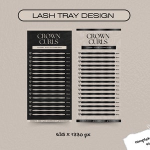 Editable Lash Tray Templates | Lash Business Branding & Eyelash ...
