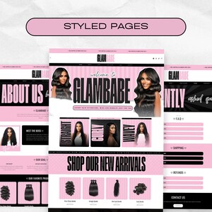 Hair Extension Shopify Theme, Wig Shop Website Template, Beauty Supply ...