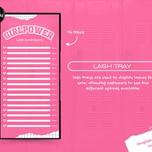 Eyelash Tray Template | Editable Lash Packaging Canva Template | Lash ...