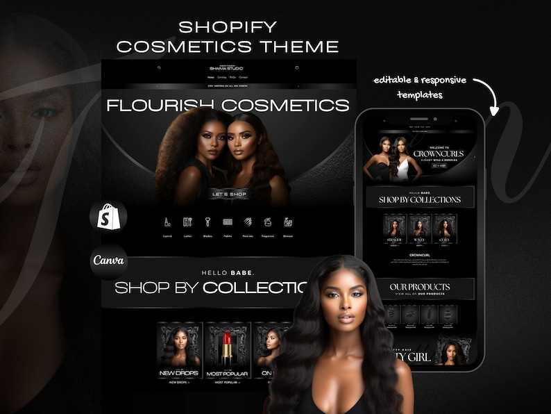 Beauty Shopify Theme | Lipgloss Business Web Banners | Cosmetics ...