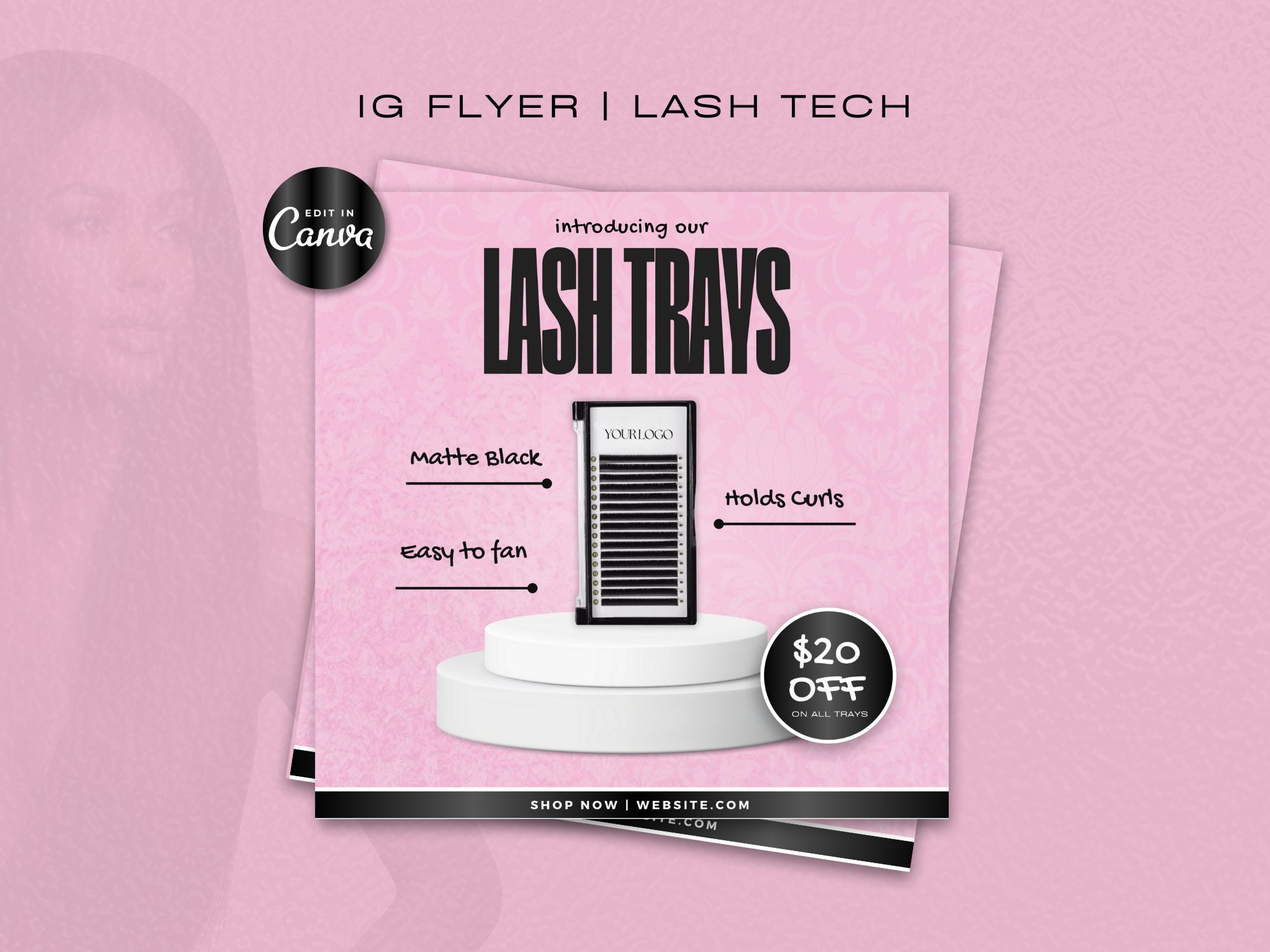 Lash Tech Flyer | IG Posts | Branding Kit | Extensions Content | Lashes ...