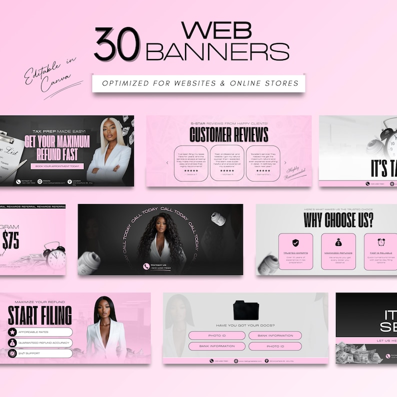 60 Tax Prep Banners | Accountant Templates | Corporate Business Website ...