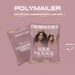 Wig Polymailer Box Design Lace Front & Bundles Box Packaging Design DIY Editable in Canva ...