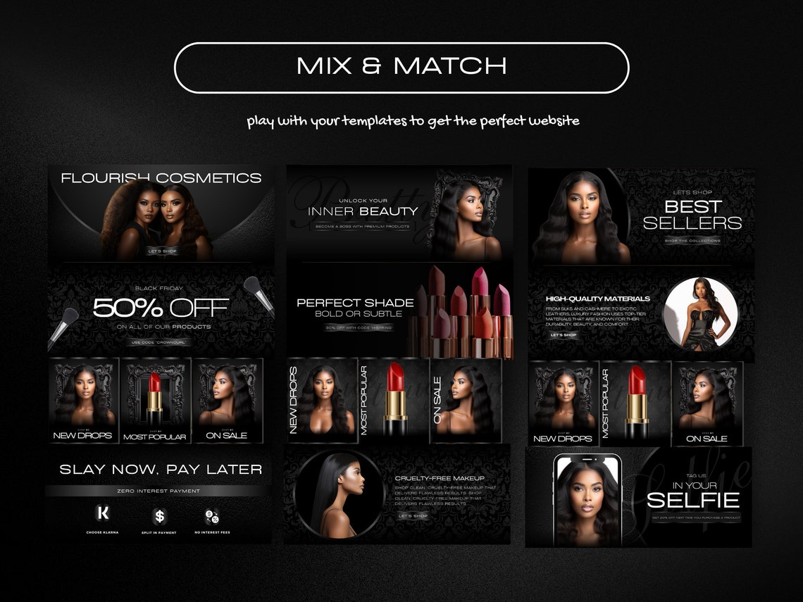 Cosmetics Web Banner Set | Premade Web Banners Templates | Cosmetics ...