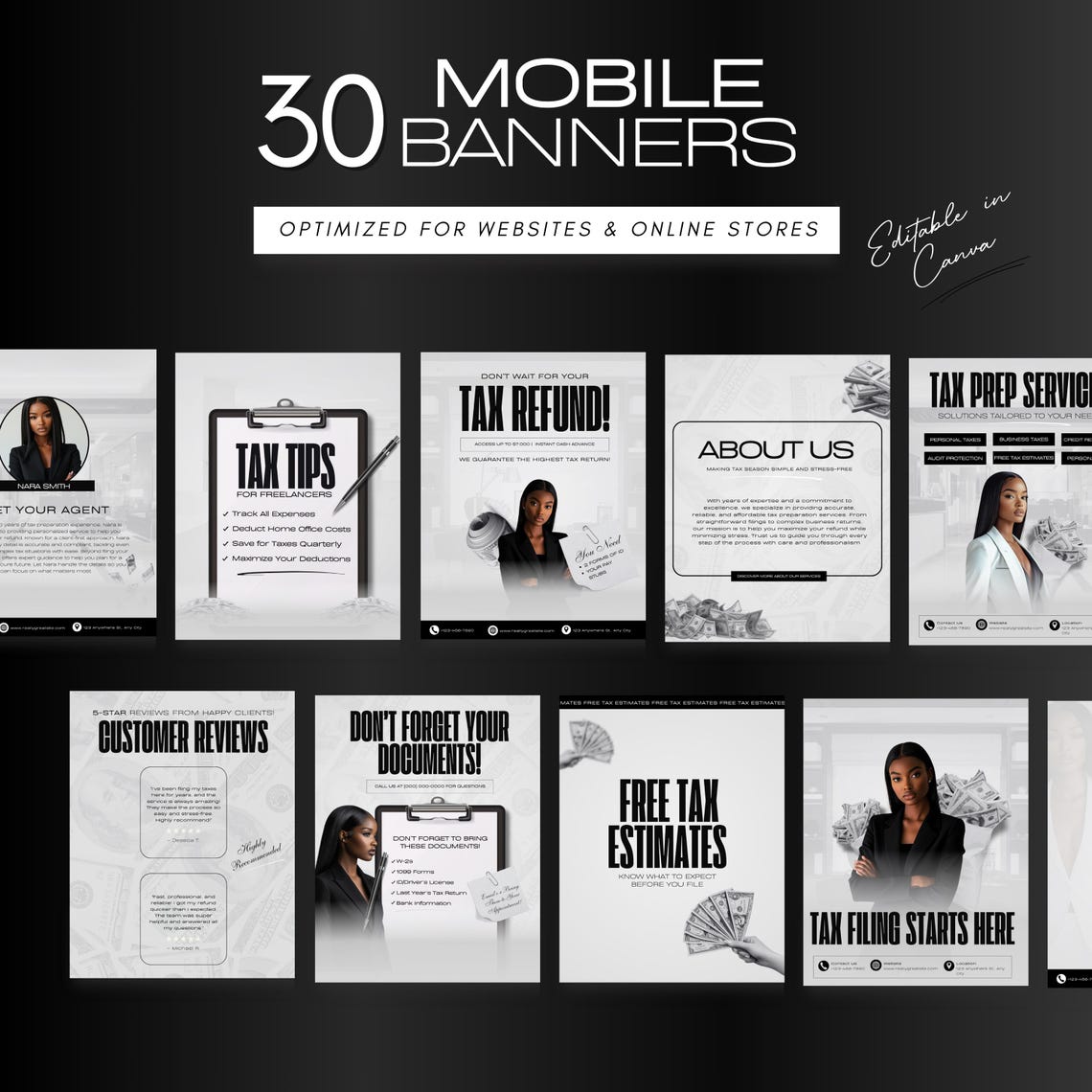 Tax Prep Banners - 60+ Web & Mobile Templates for Tax Season and ...