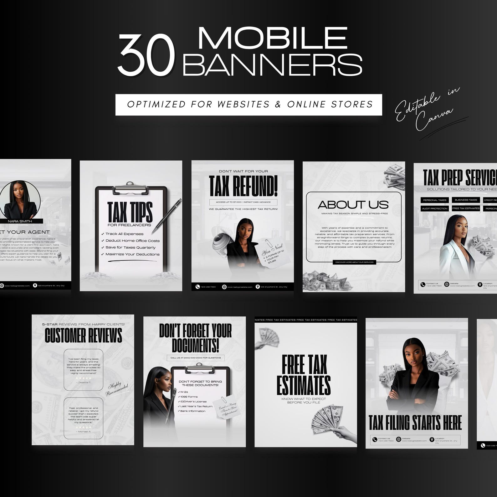 Tax Prep Banners - 60+ Web & Mobile Templates for Tax Season and ...