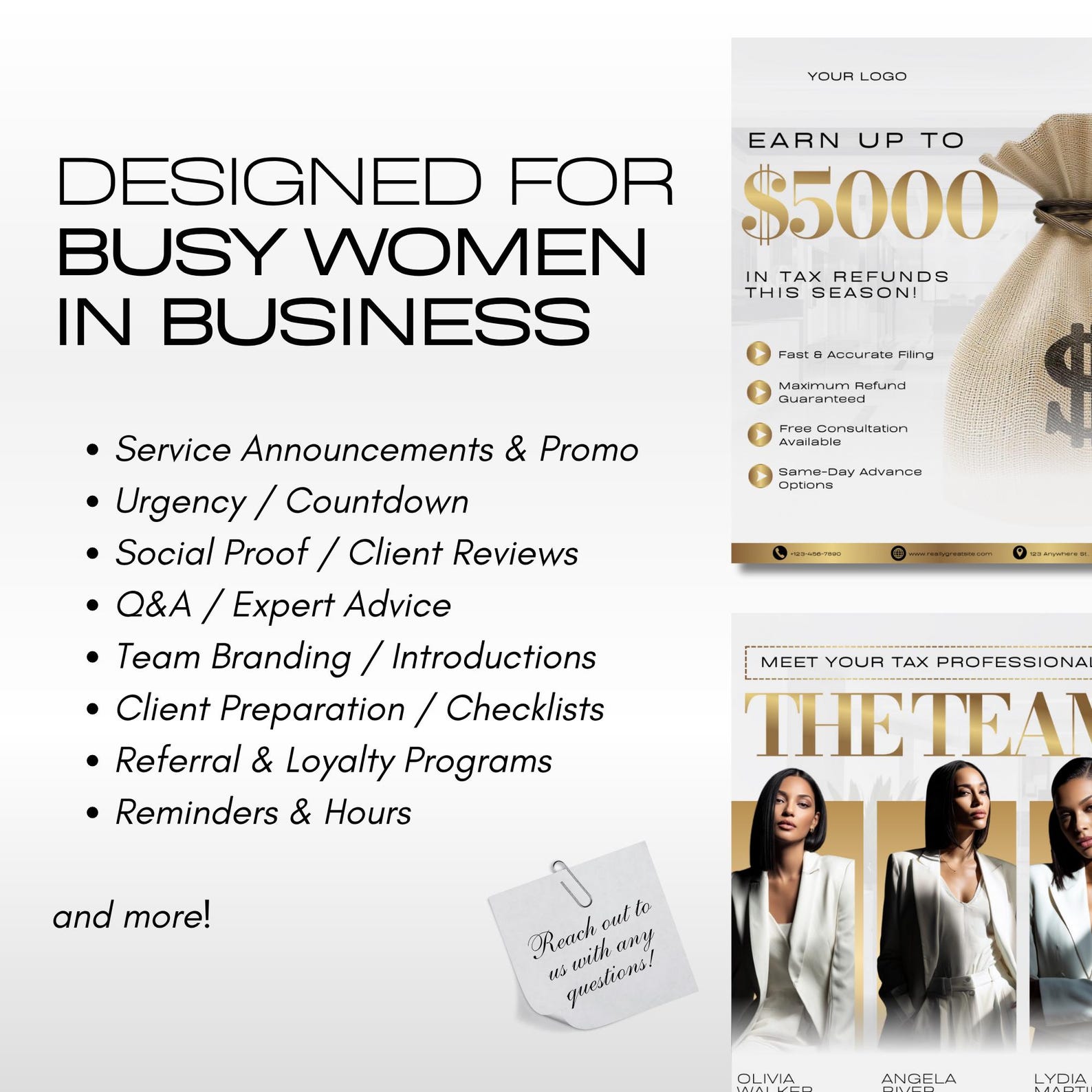 Tax Prep Flyer Template, Editable Canva Templates, 2026 Tax Season ...