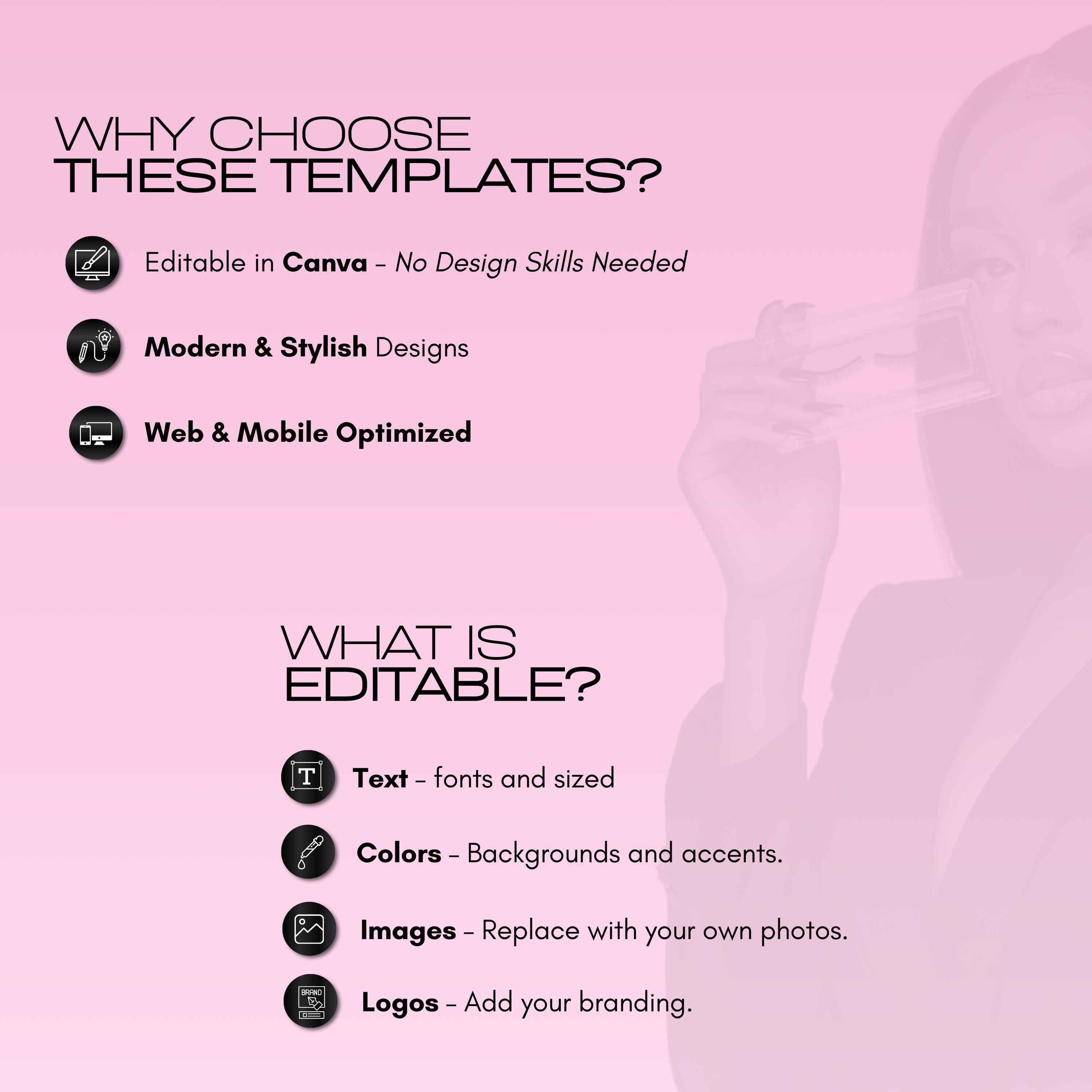 40 Lash Tech IG Flyers Pack | Lash Tech Branding Kit | Eyelash ...
