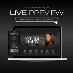 Editable Makeup Artist Website Template, MUA Canva Website Design ...