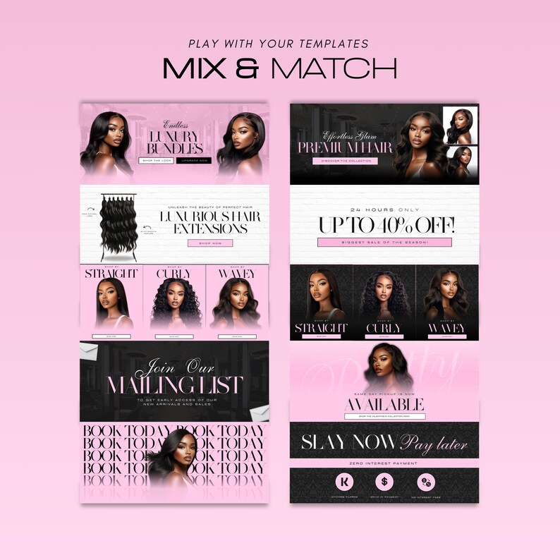 70+ Hair Website Banner Templates | Hairstylist & Salon Branding Kit ...