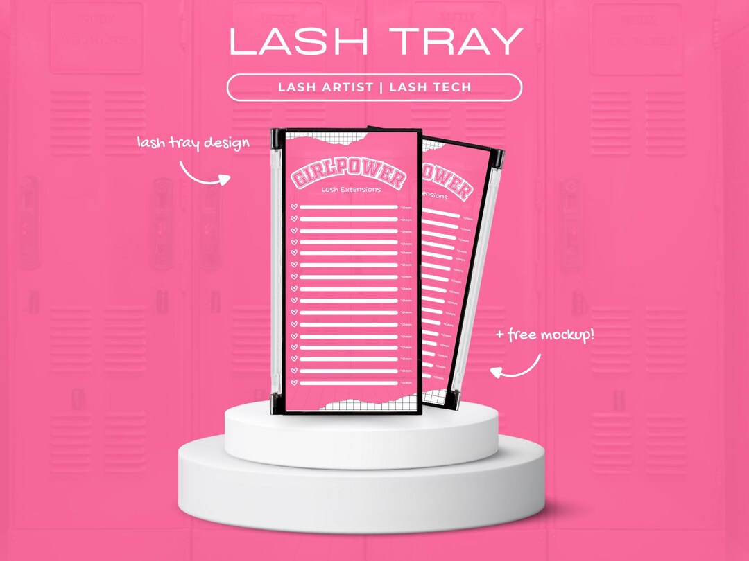 Eyelash Tray Template | Editable Lash Packaging Canva Template | Lash ...
