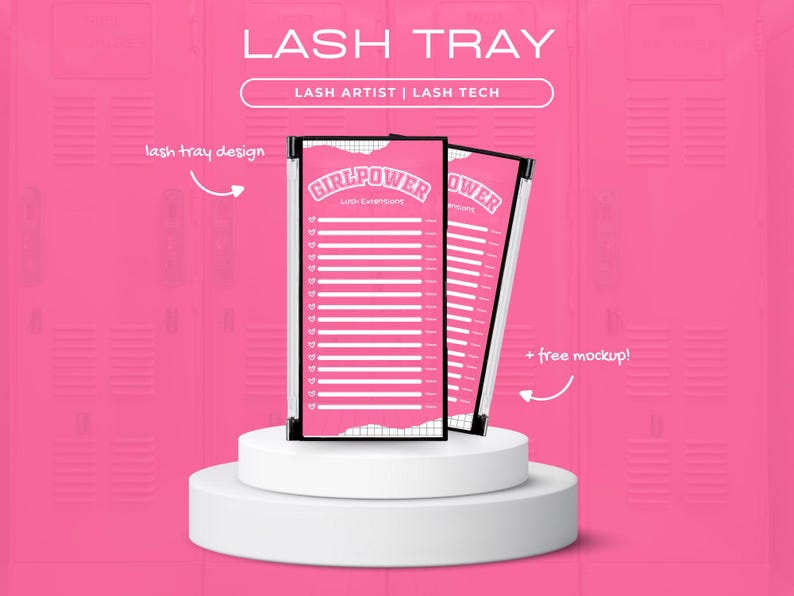 Lash Tray | Lash Tech Template | Lash Tray Template | Lash Try Mockup ...