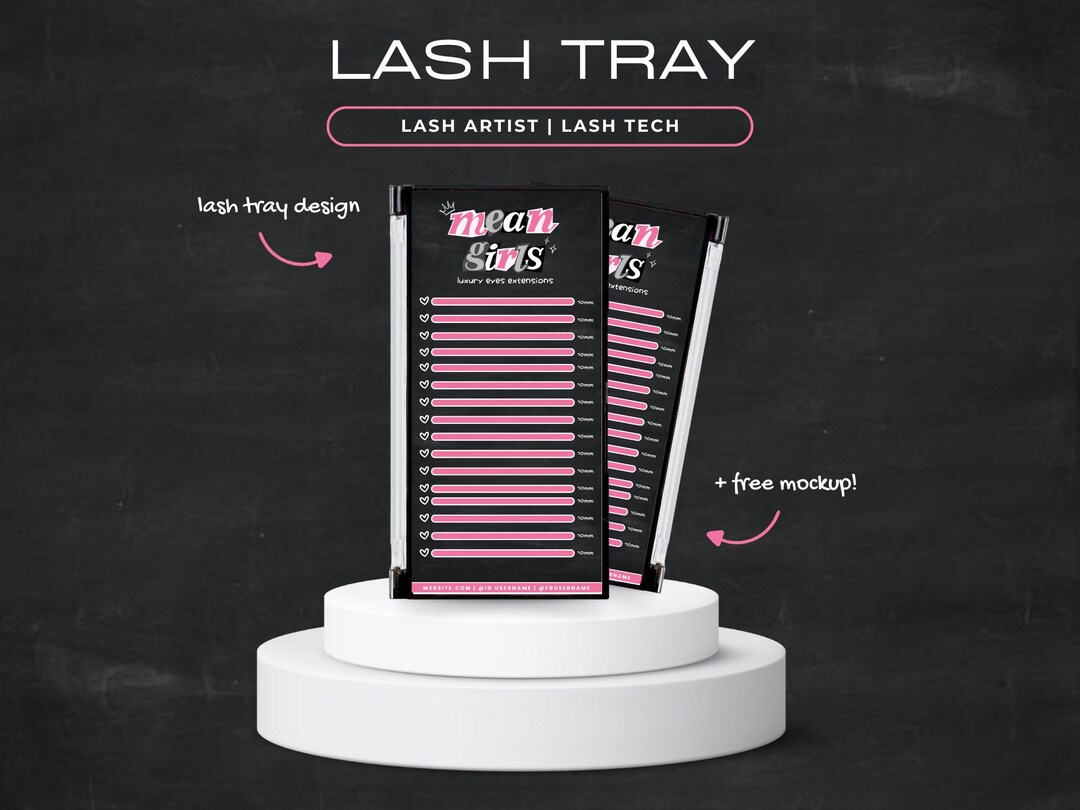 Lash Tray | Lash Tech Template | Lash Tray Template | Lash Try Mockup | Lash Extensions | Lash ...