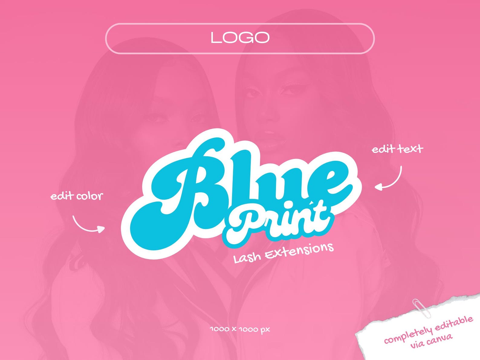 Beauty Business Logo Design Template, Digital Brand Identity Kit, Salon ...