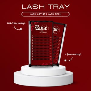 Editable Lash Tray Template | Lash Tech Branding & Eyelash Packaging ...