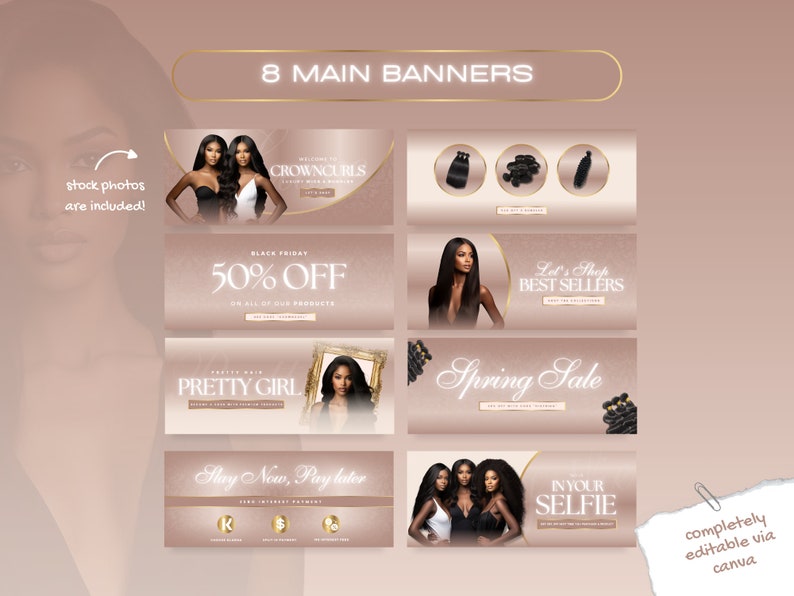Shopify Theme | Website Hair Business | Hair Branding Templates | Hair ...