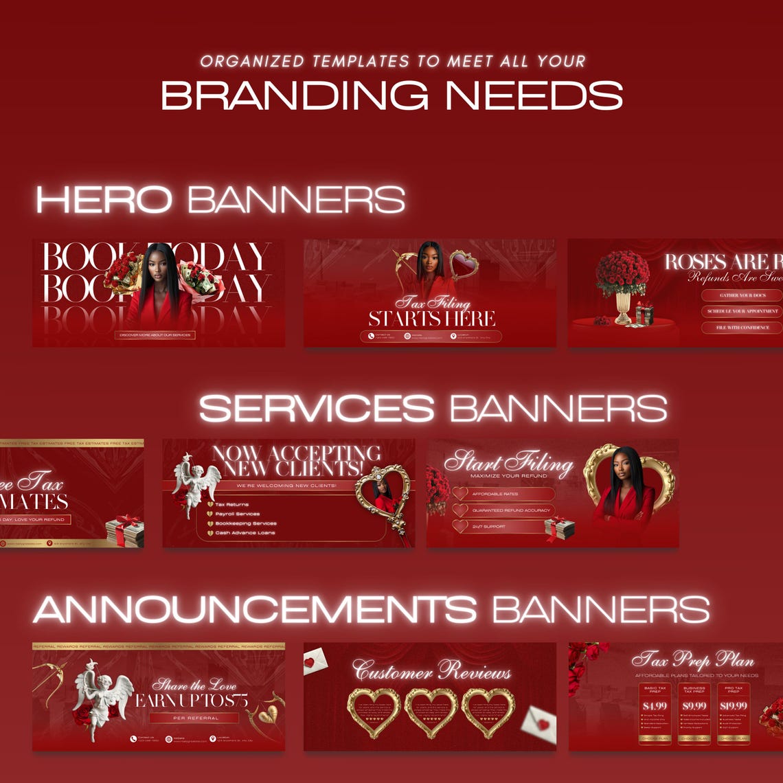 60 Valentine Tax Prep Banners | Accountant Templates | Corporate ...