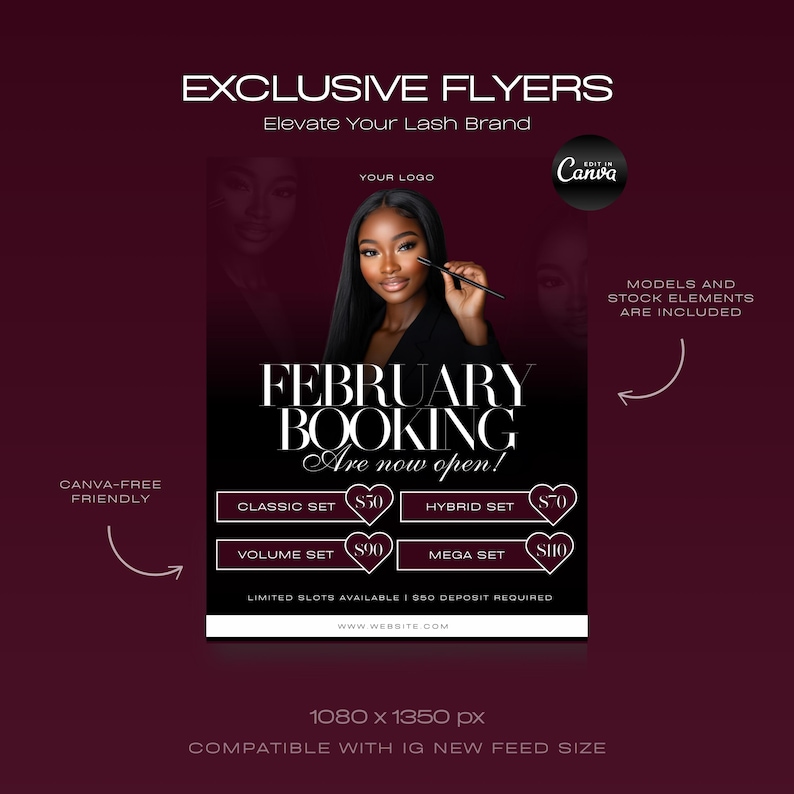40 Lash Tech Flyers | Lash Artist Canva Templates | Lash Flyers | Lash ...