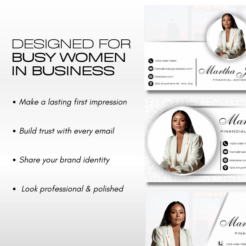 Silver Luxury Email Signature Template for Gmail and Outlook, Chrome ...