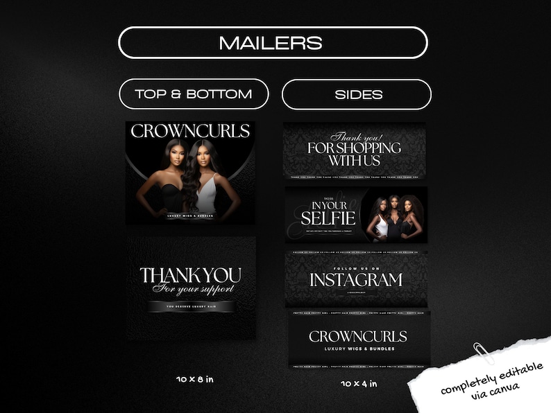 Wig Mailer Box Design | Lace Front & Bundles Box Packaging Design | DIY ...