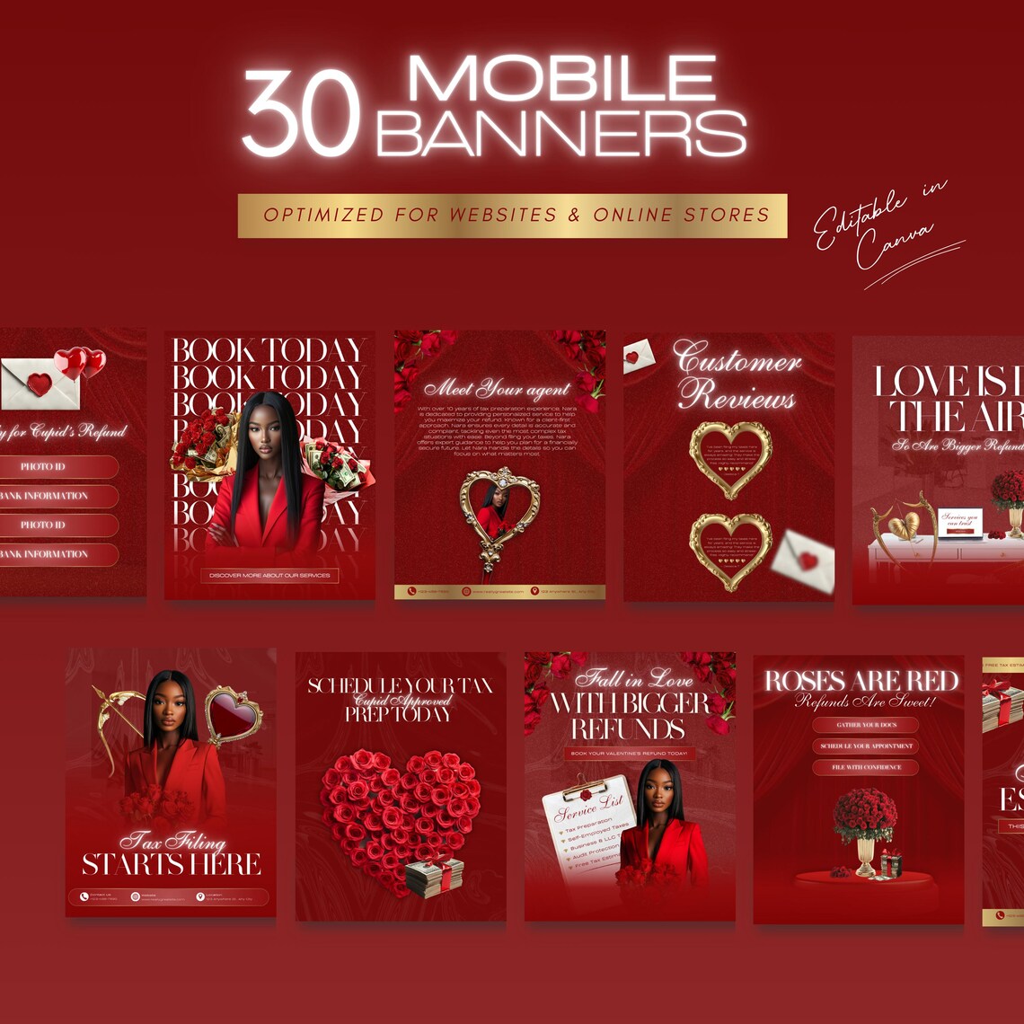 60 Valentine Tax Prep Banners | Accountant Templates | Corporate ...