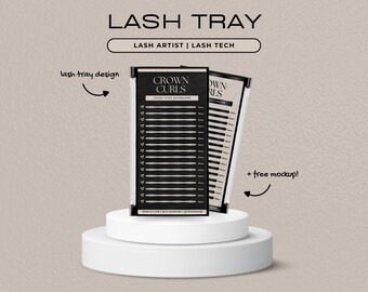Lash Tray Template | Editable Eyelash Packaging Canva Design | Lash ...