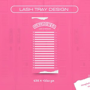 Eyelash Tray Template | Editable Lash Packaging Canva Template | Lash ...