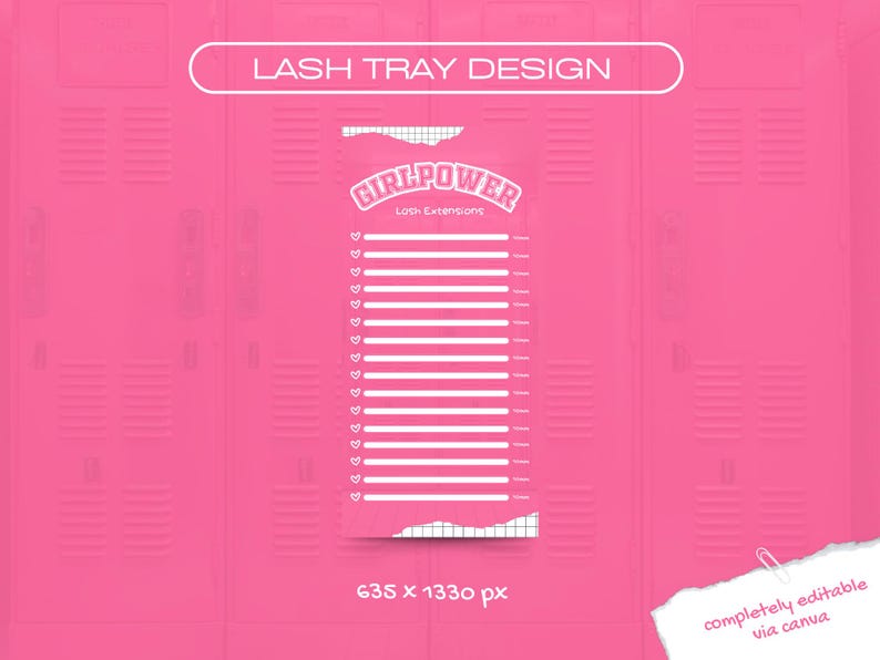 Eyelash Tray Template | Editable Lash Packaging Canva Template | Lash ...