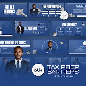 60 Tax Prep Banners Accountant Templates Corporate Business Website ...