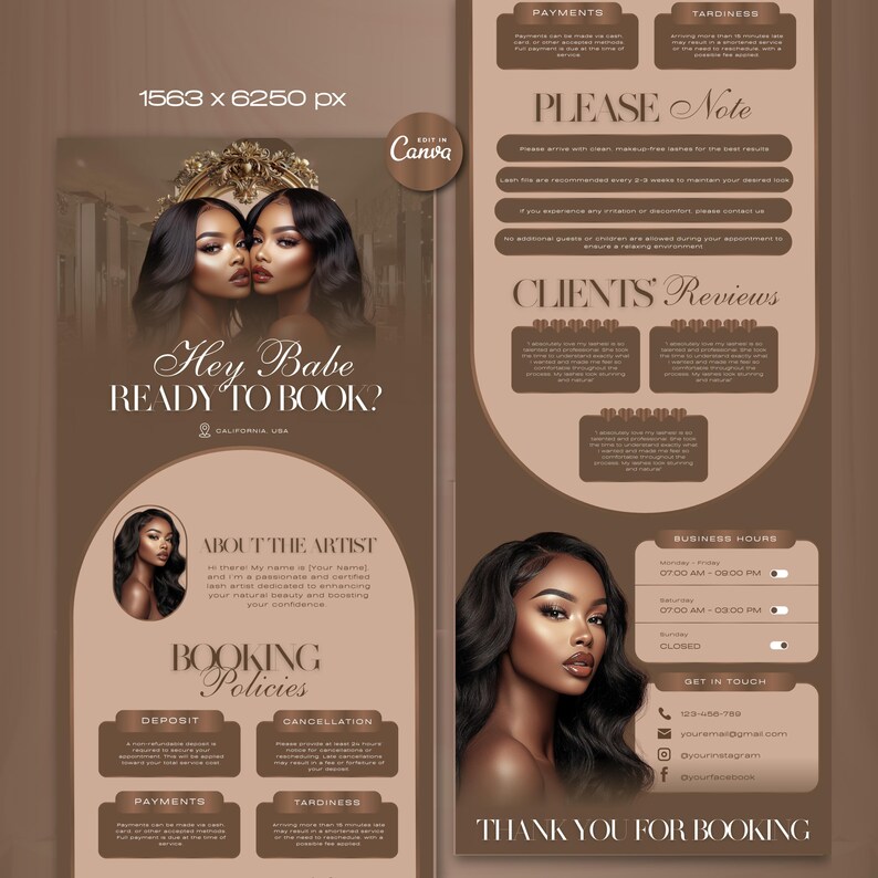 Acuity Scheduling Website Template, Canva Editable Booking Templates ...