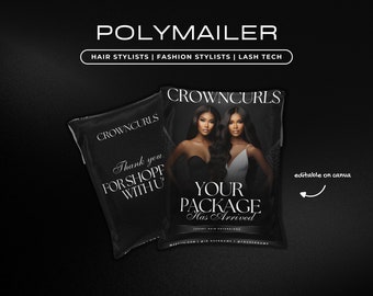 Wig Polymailer Box Design | Lace Front & Bundles Box Packaging Design ...