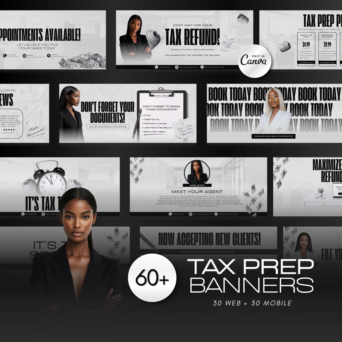 Tax Prep Banners - 60+ Web & Mobile Templates for Tax Season and ...