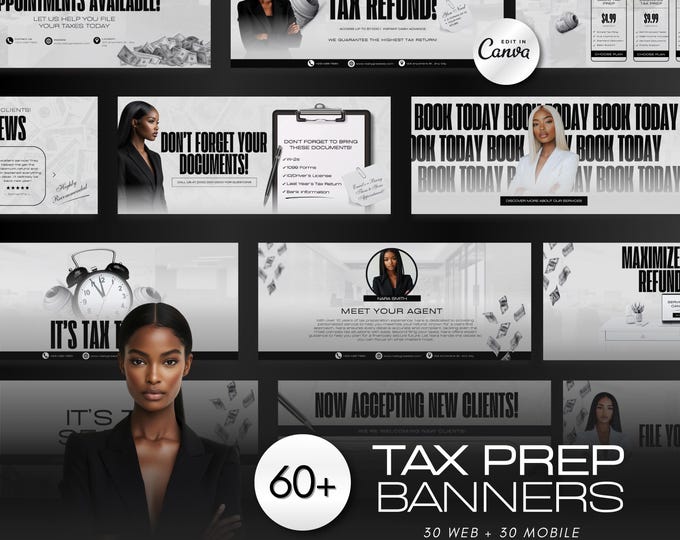 Tax Prep Banners - 60+ Web & Mobile Templates for Tax Season and ...