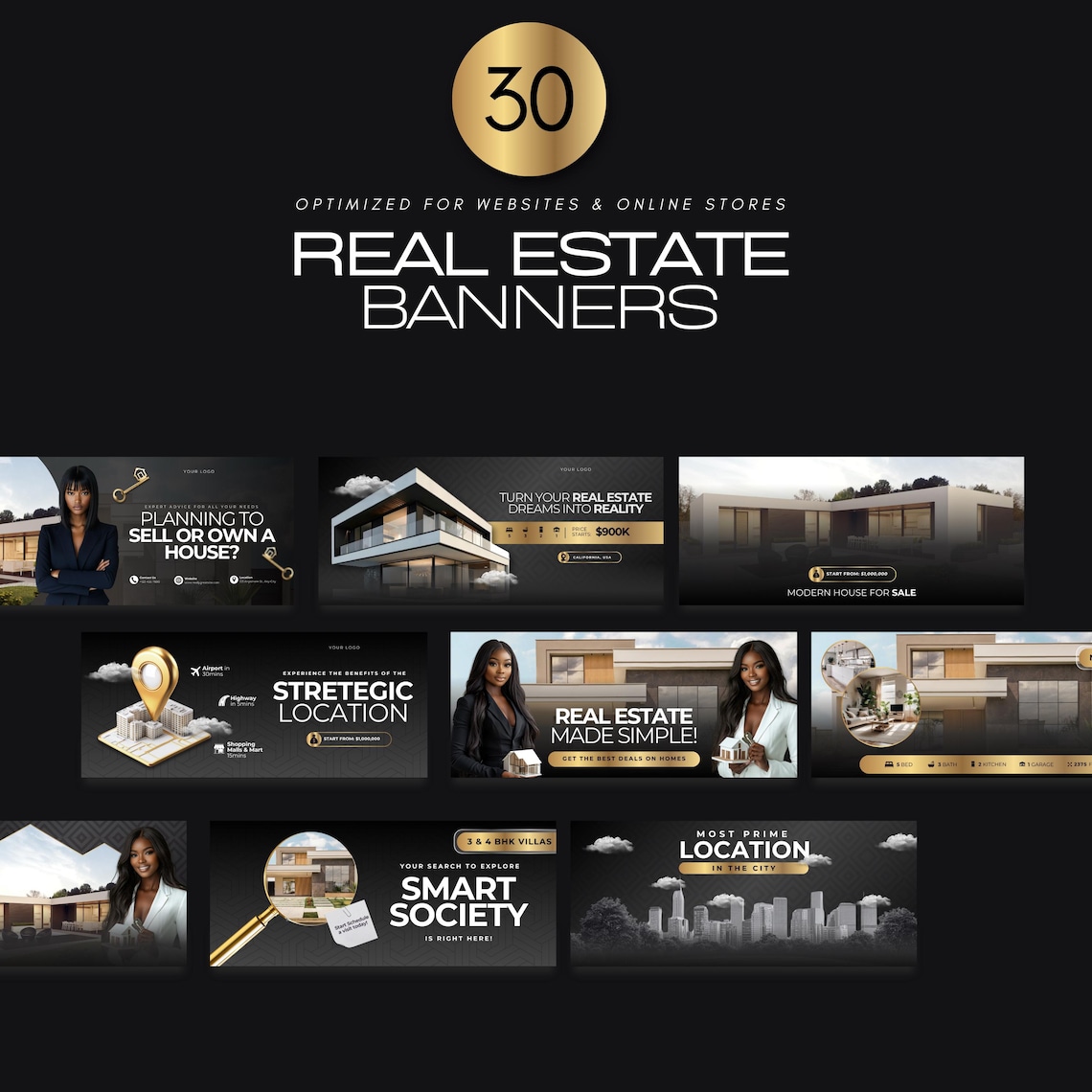 30 Real Estate Banners | Realtor Templates | Corporate Business Banners ...