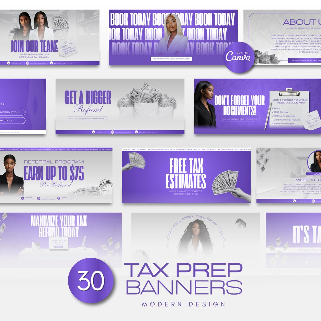 30 Tax Prep Banners | Accountant Templates | Corporate Business Website ...